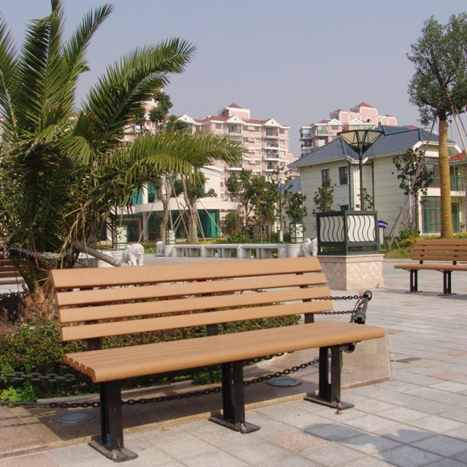 Outdoor Furniture Composite Wood Long Bench Seat Public Park Garden ...